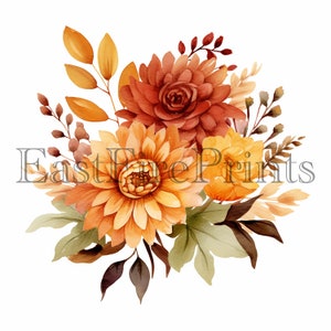 Autumn Garden Clipart, Fall Sublimation, Garden Art, Fall Decor, Autumn ...