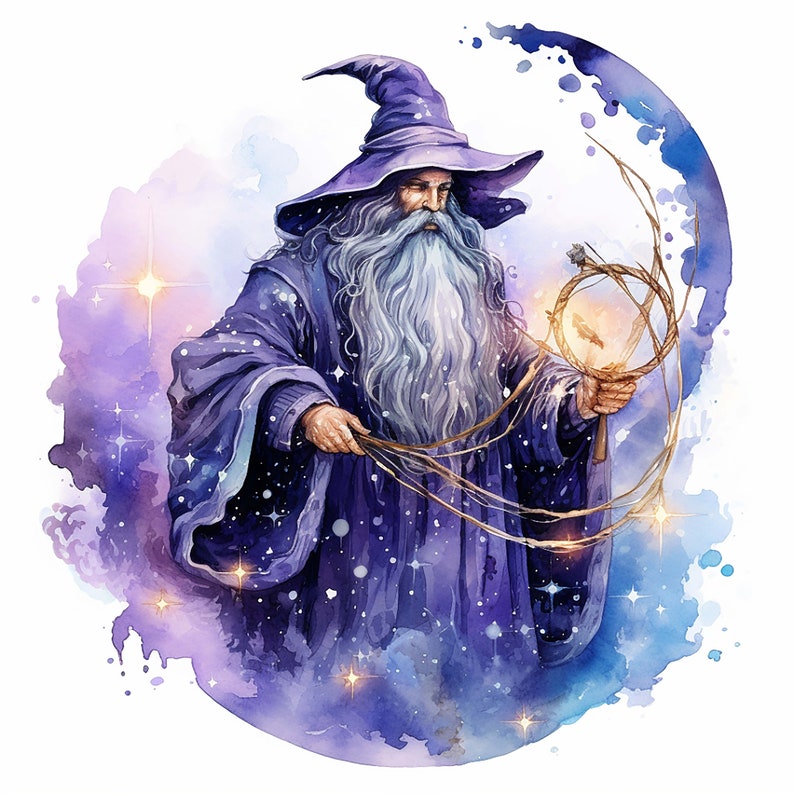 Celestial Wizard Clipart High Quality PNG Fantasy Clipart - Etsy
