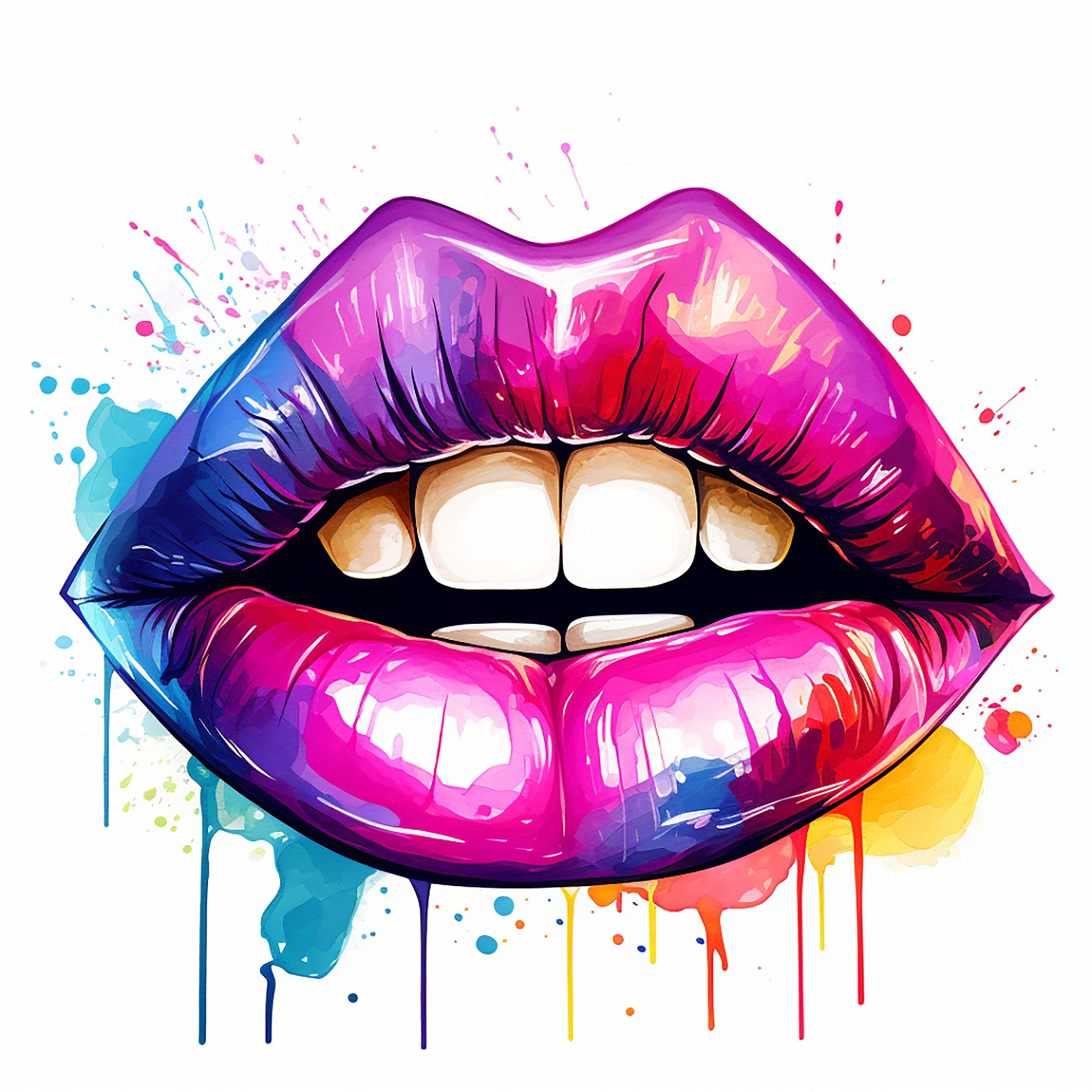 Pop Art Lips Clipart Pop Art Clipart Pop Art Png Prints - Etsy