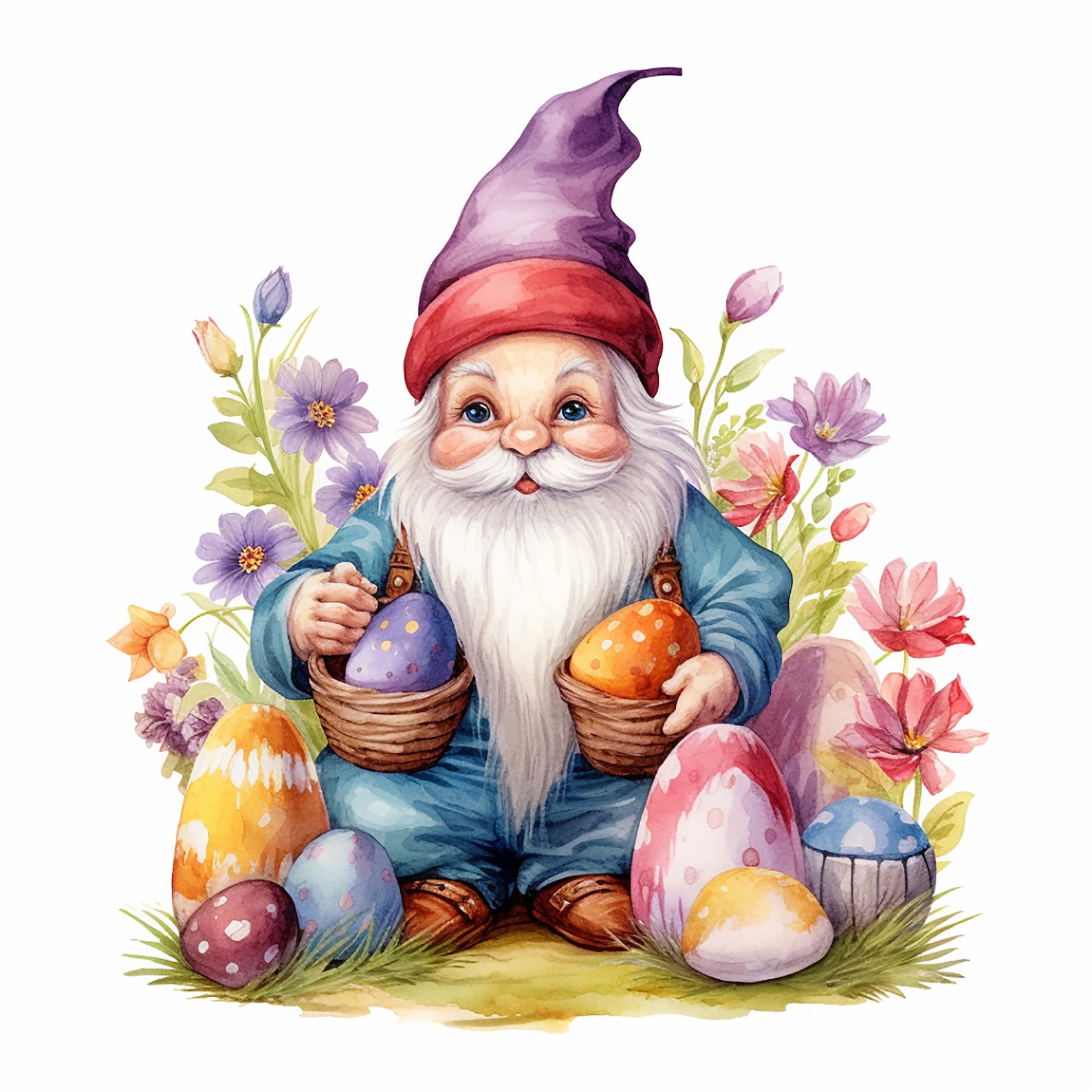 Easter Gnome Clipart High Quality PNG Easter Clipart Gnome - Etsy