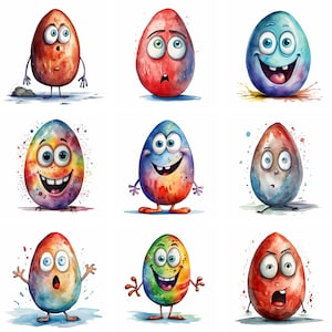 Quirky Easter Egg Clipart, High Quality PNG, Easter PNG, Spring Clipart ...