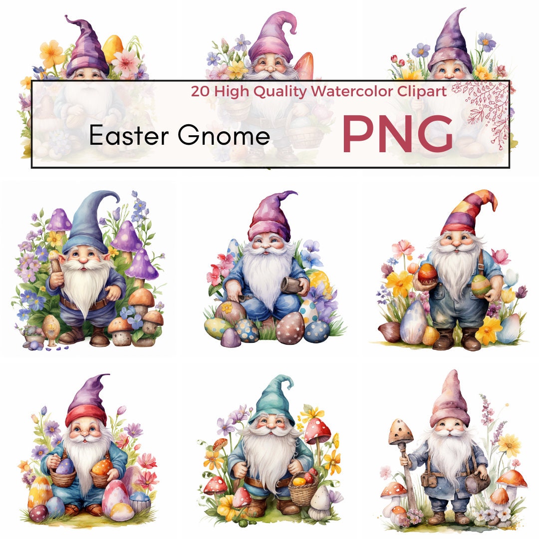 Easter Gnome Clipart, High Quality PNG, Easter Clipart, Gnome PNG ...