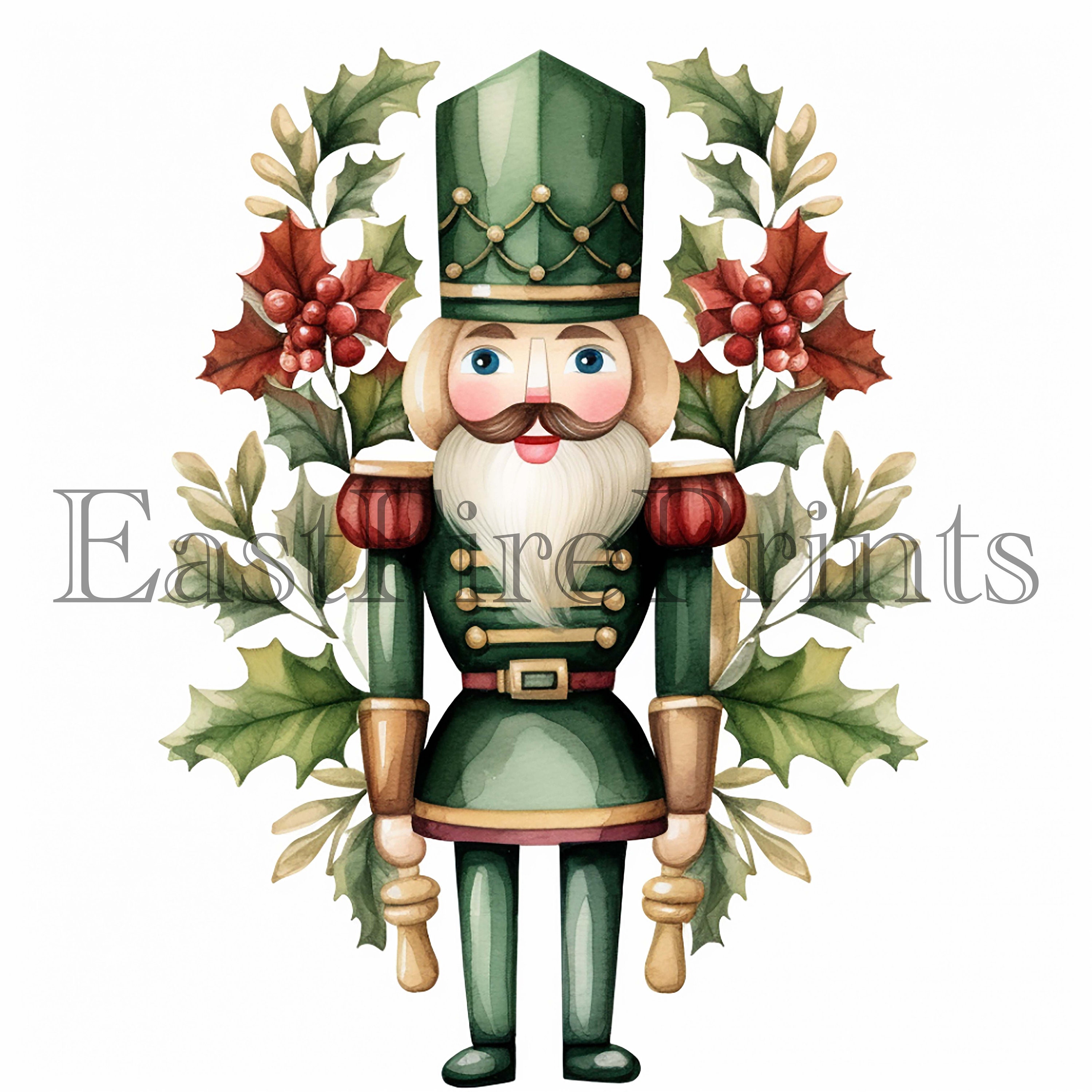 Watercolor Christmas Nutcracker Clipart PNG Files Xmas Clip - Etsy