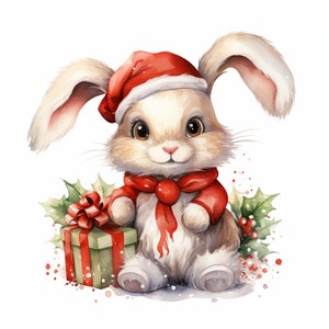 Christmas Bunny Clipart, High Quality Png Christmas Clipart Bunny Art ...