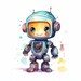 Watercolor Baby Robot Clipart Futuristic Clipart Nursery Jpg - Etsy