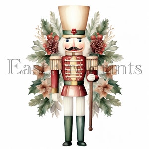 Watercolor Christmas Nutcracker Clipart PNG Files, Xmas Clip Art ...