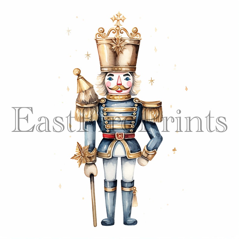 Watercolor Christmas Nutcracker Clipart PNG Files Xmas Clip - Etsy