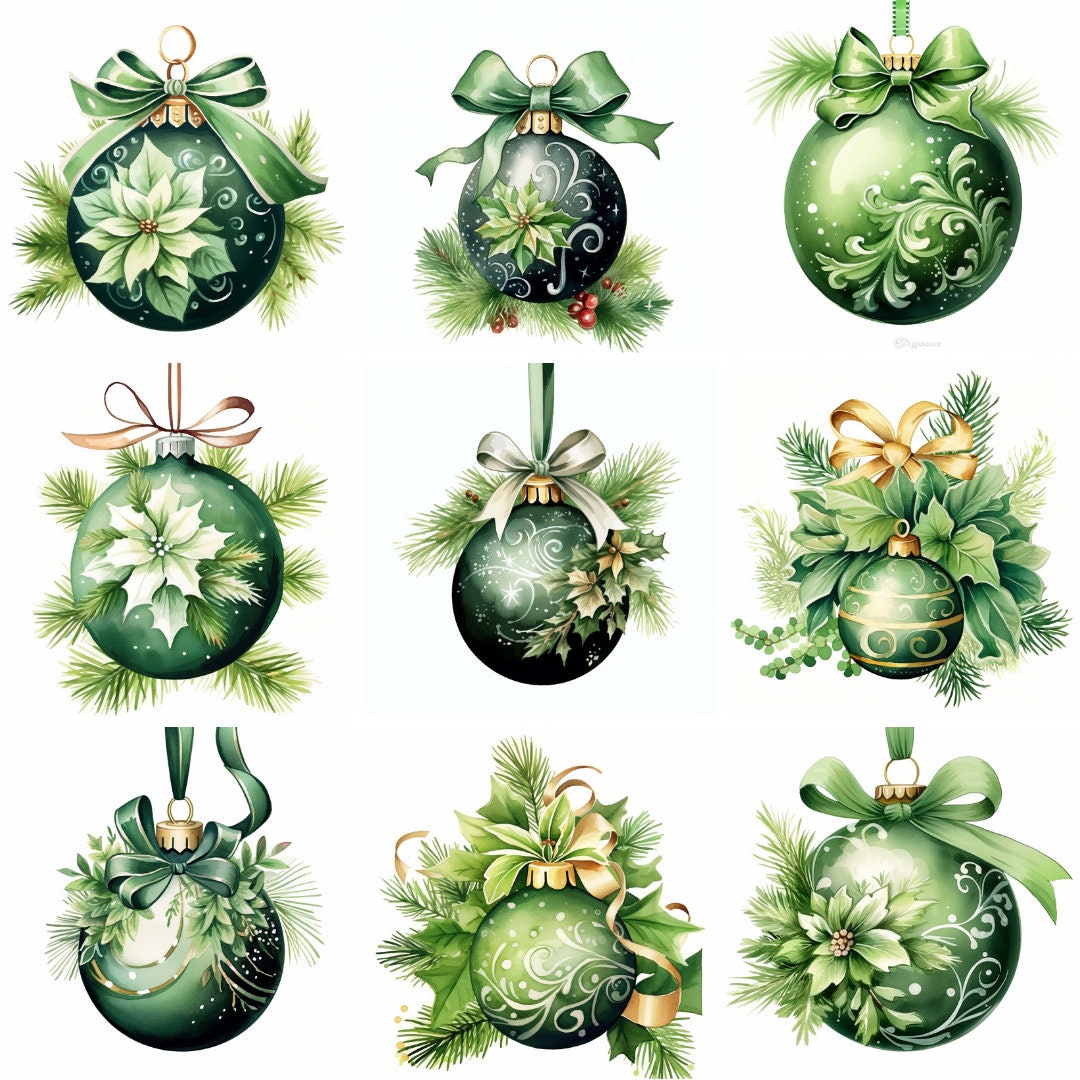 Green Christmas Ornament Clipart, High Quality PNG, Christmas Clipart ...