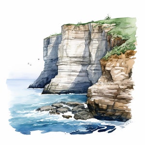 Coastal Cliff Clipart, High Quality Png, Scenic Clipart, Landscape ...