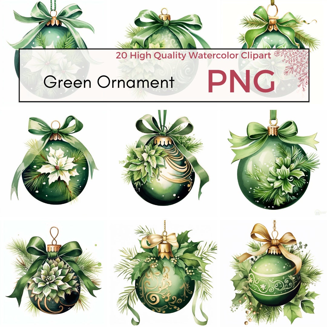Green Christmas Ornament Clipart, High Quality PNG, Christmas Clipart ...