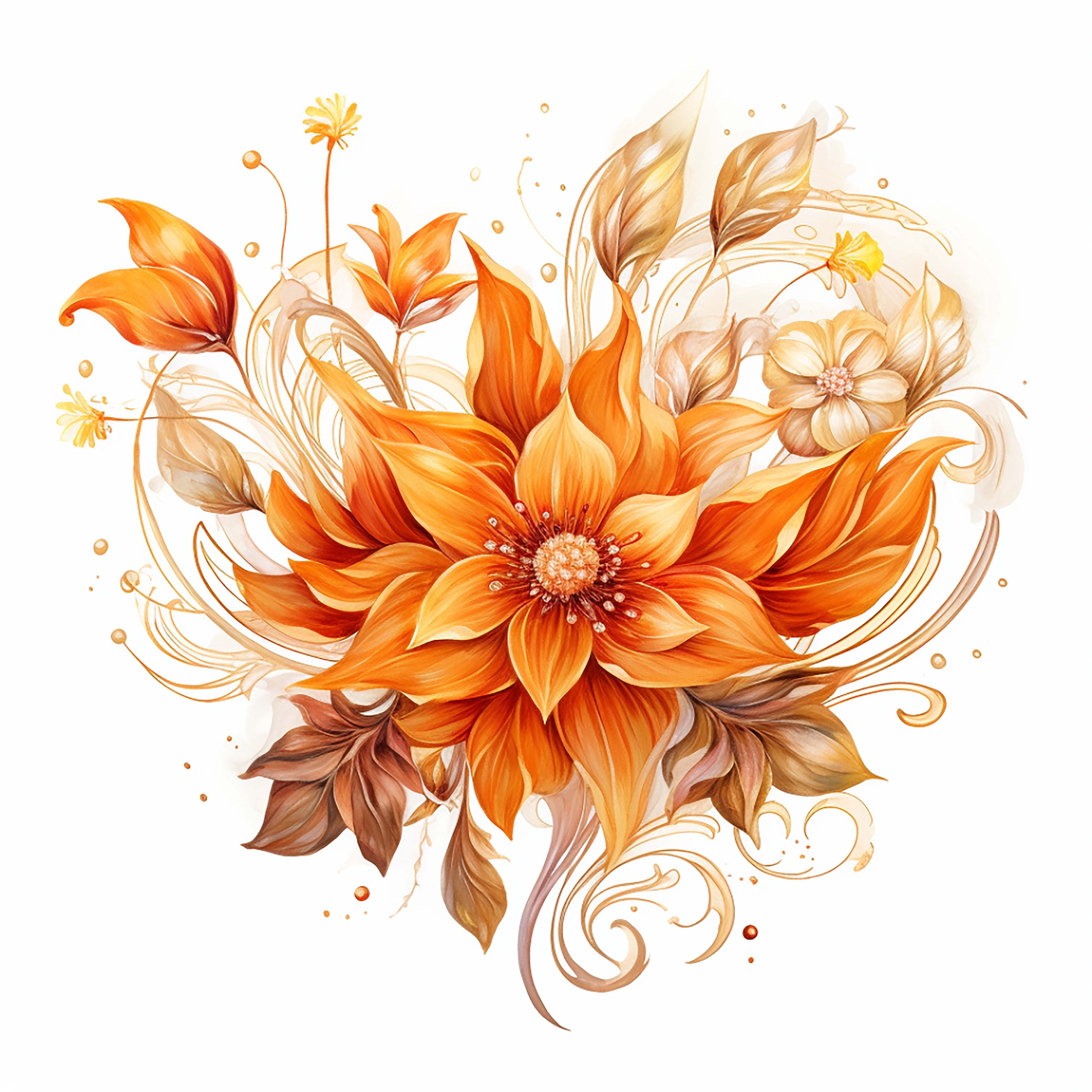 Fantasy Flowers Clipart High Quality Png Magical Clipart - Etsy