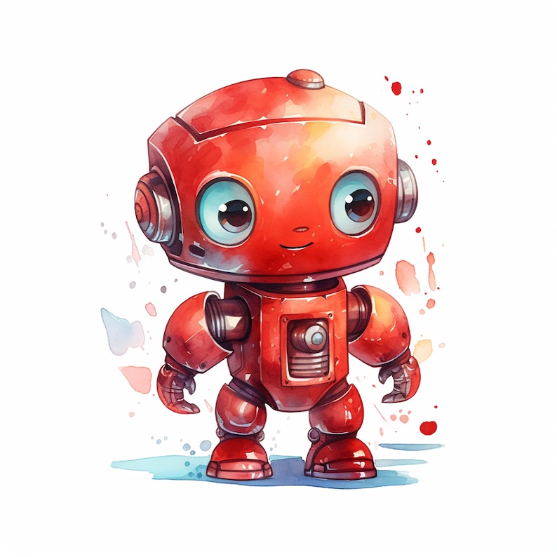Baby Robot Clipart High Quality Png Nursery Clip Art Children - Etsy ...