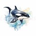 20 Watercolor Orca Clipart Set Orca Clipart PNG Cute Whale Clipart ...