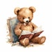Teddy Bear Reading Clipart, High Quality PNG, Cute Nursery Clipart ...
