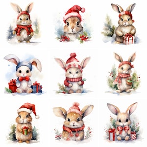Christmas Bunny Clipart, High Quality Png Christmas Clipart Bunny Art ...