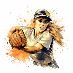 Softball Clipart, High Quality Png Softball Graphics Wall Art Sports ...