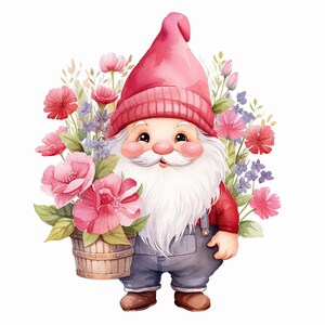 Spring Gnome Clipart, High Quality PNG, Cute Spring Clipart, Gnome ...
