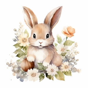 Vintage Easter Bunny Clipart, High Quality PNG, Easter PNG, Easter ...