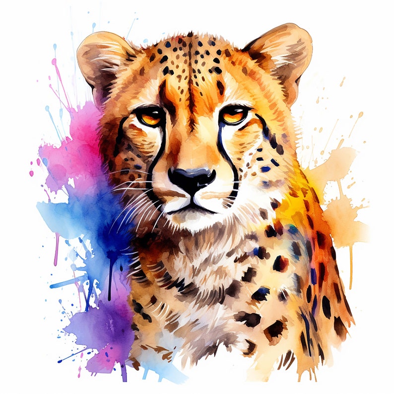 Cheetah Clipart, High Quality PNG, Safari Animals Clipart, Cheetah Art ...
