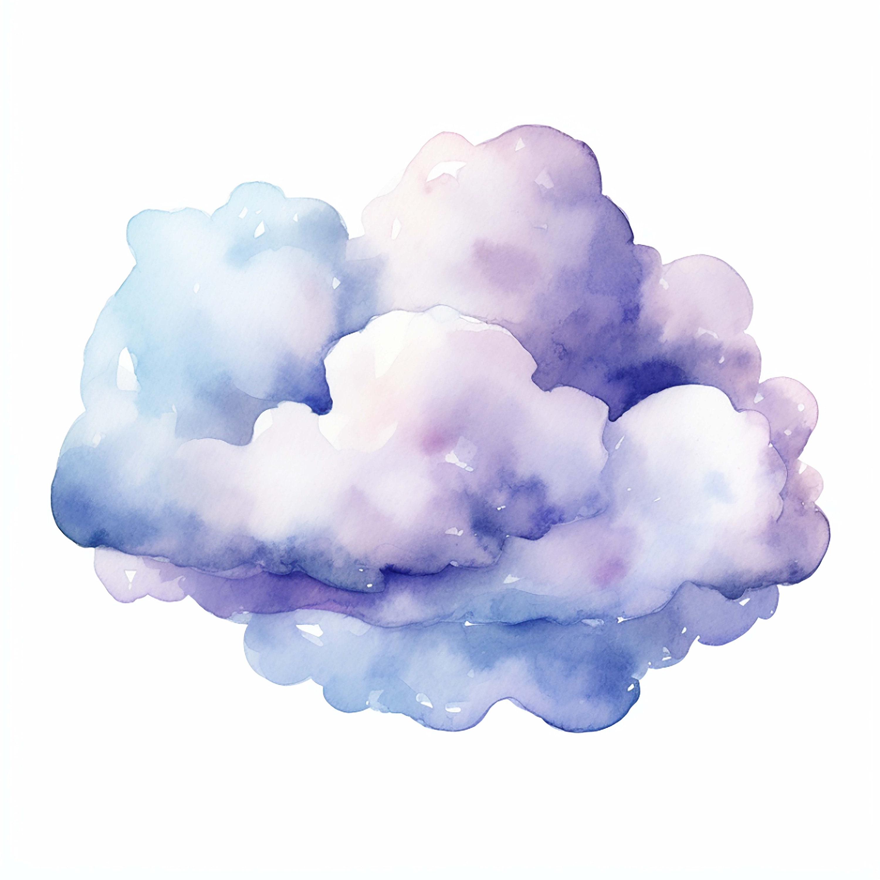 Watercolor Cloud Clipart Cute Clipart Nursery Clipart - Etsy