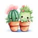 Watercolor Cute Cactus Clipart Cactus Illustration Cute - Etsy
