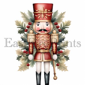 Watercolor Christmas Nutcracker Clipart PNG Files, Xmas Clip Art ...