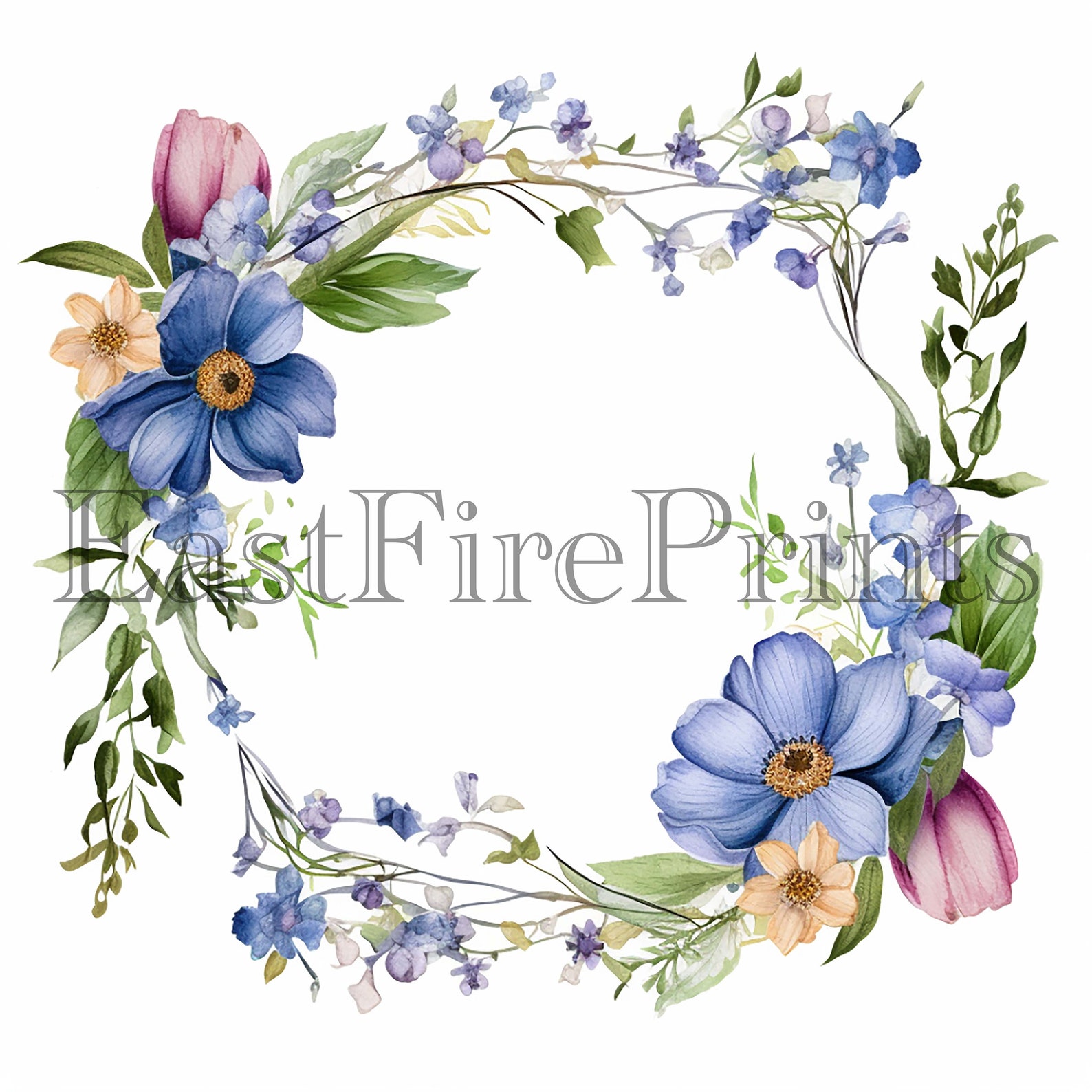 20 Watercolor Floral Border Clipart Botanical Clipart - Etsy