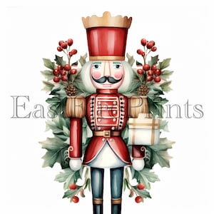 Watercolor Christmas Nutcracker Clipart PNG Files, Xmas Clip Art ...
