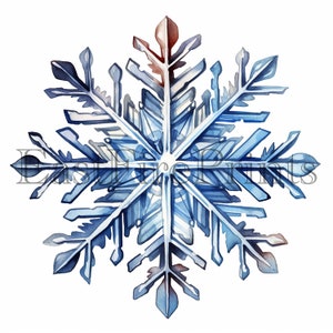 Watercolor Snowflake Clipart, High Quality Png Files, Winter Clip Art ...