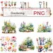 Watercolor Gardening Clipart Set Clipart Floral Digital Prints ...