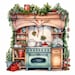 Watercolor Christmas Kitchen Clipart, Kitchen Jpg, Winter Clipart ...