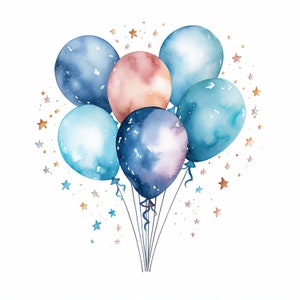 Balloons Clipart, High Quality PNG, Birthday Clipart, Birthday Party ...