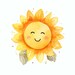 Watercolor Sun Clipart, Cute Clipart Nursery Graphics Sun Sublimation ...