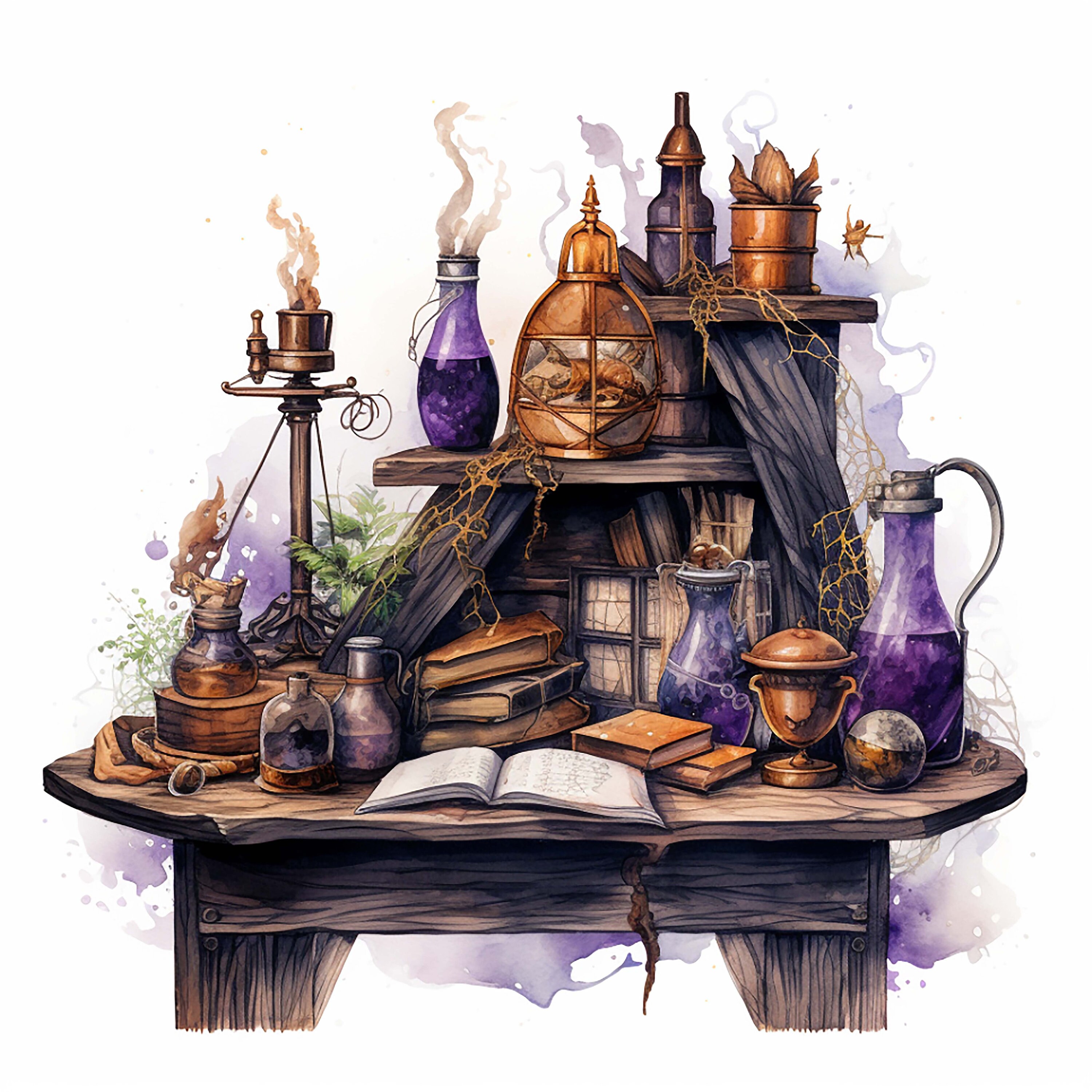 Wizard Desk Clipart High Quality PNG Fantasy Clipart Wizard - Etsy