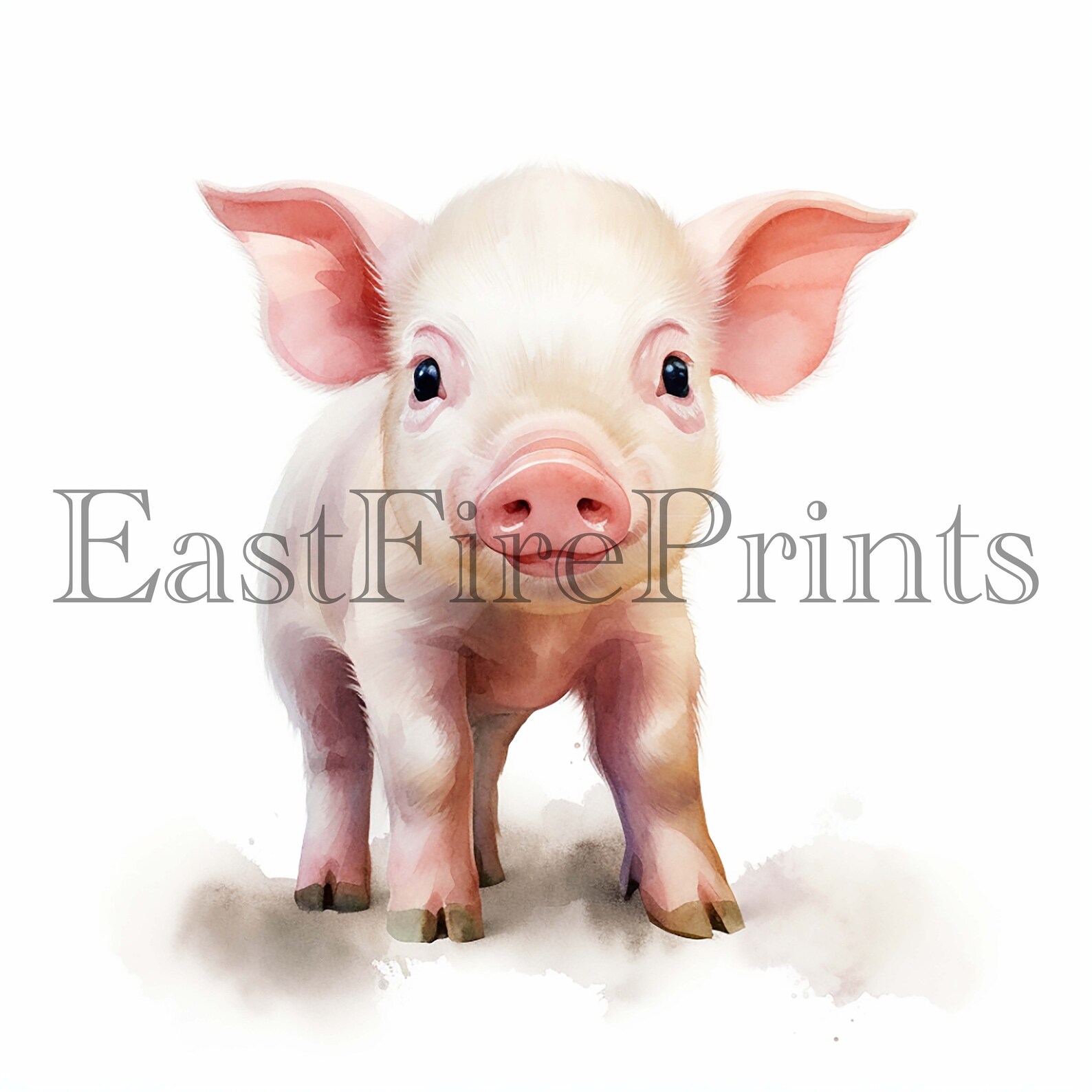 20 Piglet Watercolor Clip Art High Quality Png Adorable Farm - Etsy