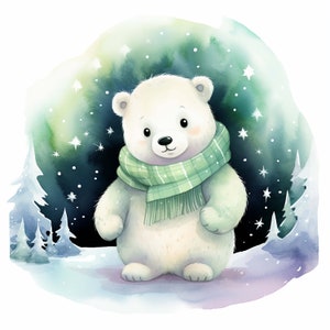 Christmas Polar Bear Clipart, High Quality PNG Cute Clipart Christmas ...