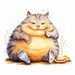 Funny Chubby Fat Cat Clipart, High Quality PNG, Cute Cat PNG, Nursery ...
