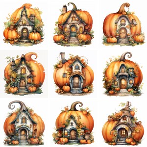 200 Pumpkin Watercolor Clipart Bundle, Halloween, Fall Clip Art, Autumn ...