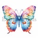 20 Retro Butterfly Watercolor Clipart, Hippie Png, Retro Clip Art ...