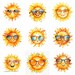 Watercolor Cool Sun Clipart, High Quality JPG, Sunglasses JPG, Summer ...