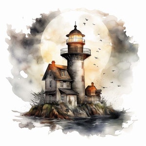 Haunted Lighthouse Clipart, High Quality Png Halloween Png Graphics ...