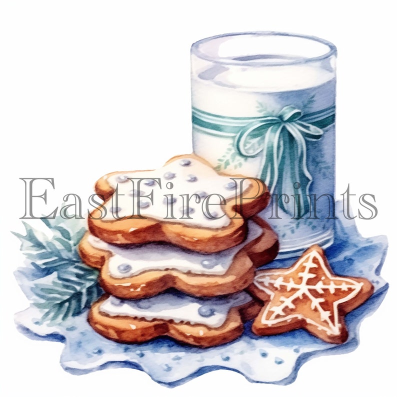 20 Christmas Cookies Watercolor Clipart High Quality Png - Etsy