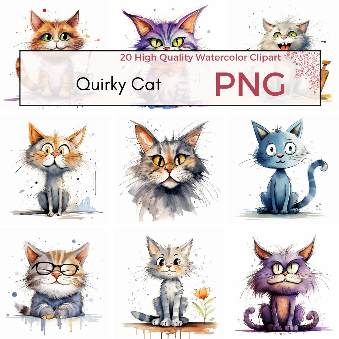 Quirky Cat Clipart, High Quality PNG, Funny Cat PNG, Cut Kitten ...