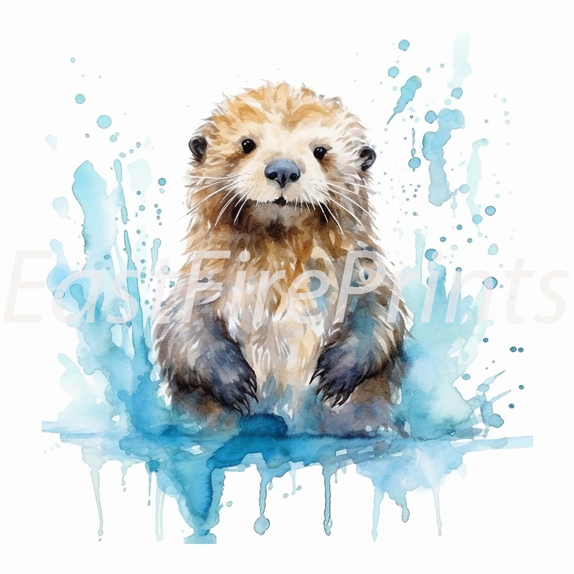 20 Watercolor Sea Otter Clipart Set Wildlife Clipart - Etsy