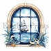 Watercolor Nautical Window Clipart PNG, Marine Clip Art, Window ...