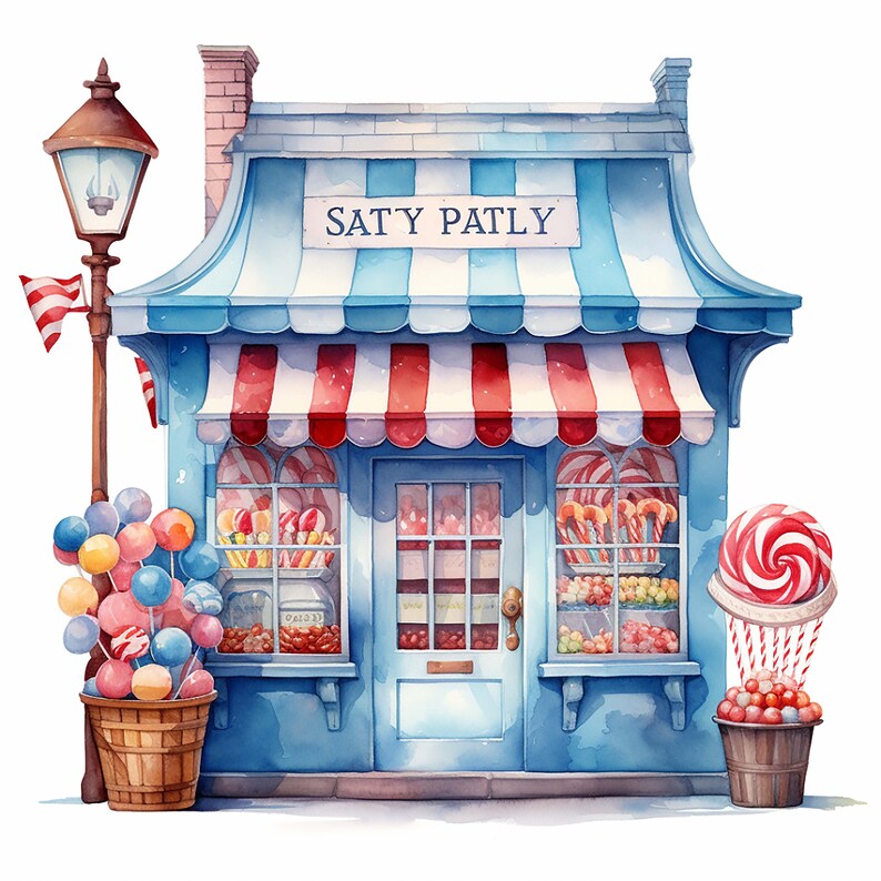 Candy Shop Clipart High Quality Png Dessert Clipart Children - Etsy