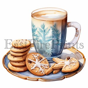 20 Christmas Cookies Watercolor Clipart, High Quality Png, Xmas Clip ...