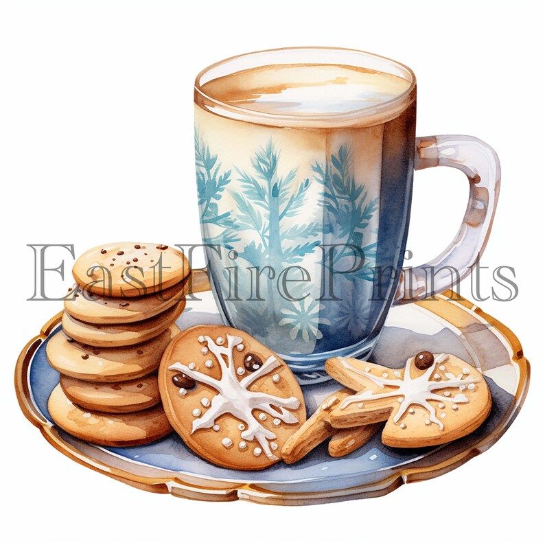 20 Christmas Cookies Watercolor Clipart High Quality Png - Etsy