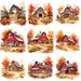 Watercolor Autumn Barn Clipart, High Quality Png, Fall Halloween Cute ...