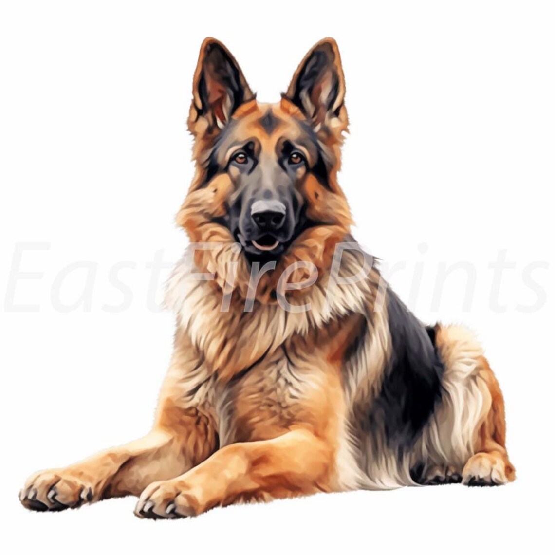 Set of 12 German Shepherd Clipart Dog Illustrations Card - Etsy